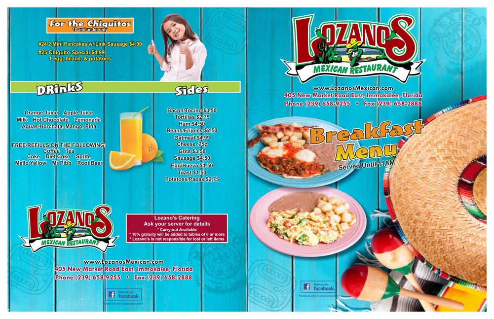 Our Menus – Lozanos Mexican Restaurants